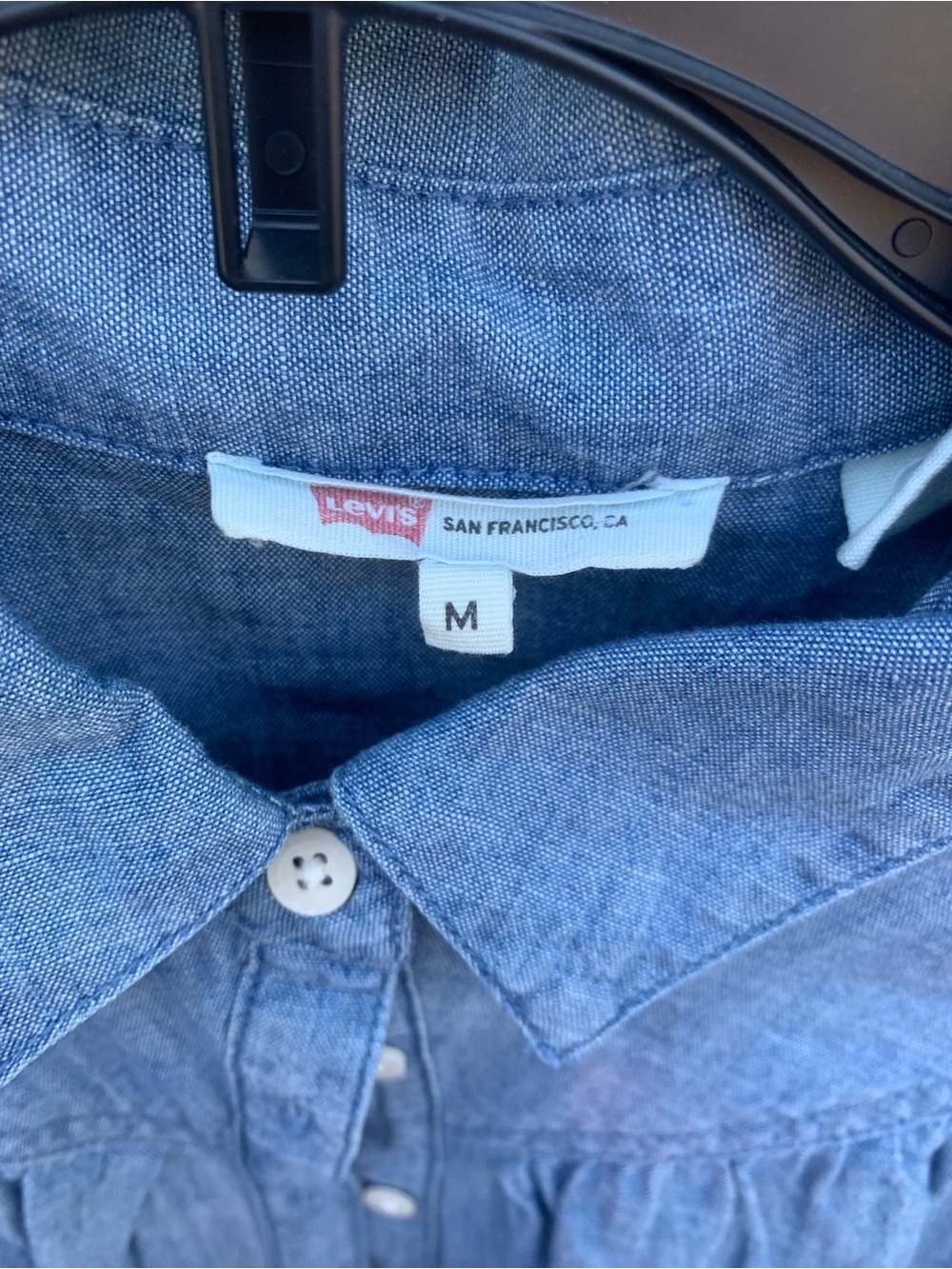 Levi's | Dresses | Nwt Levis Lea Mini Dress Light Blue Buttonfront ...